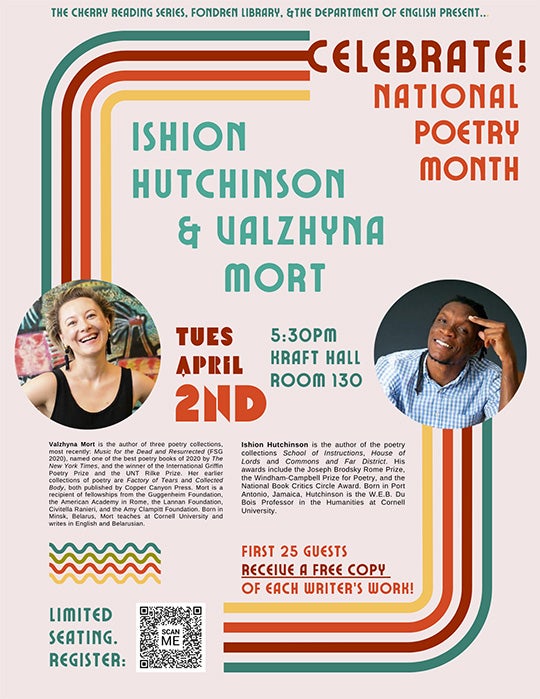 Celebrate National Poetry Month with Rice’s Cherry Reading Series ... Celebrate National Poetry Month with Rice’s Cherry Reading Series ...